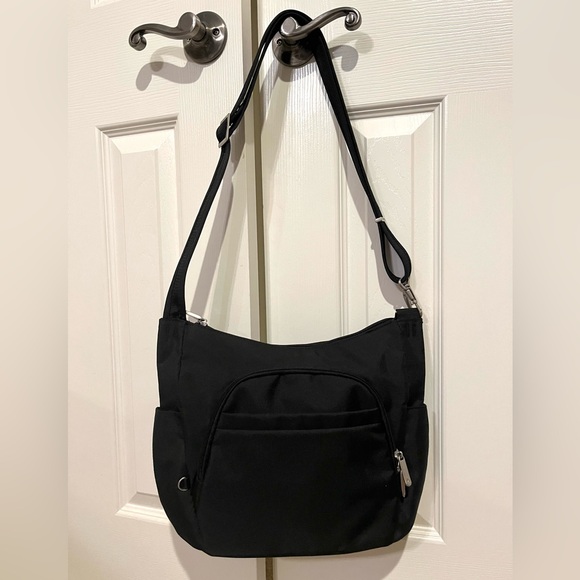 Travelon | Bags | Travelon Black Antitheft Classic Crossbody Bucket Bag | Poshmark